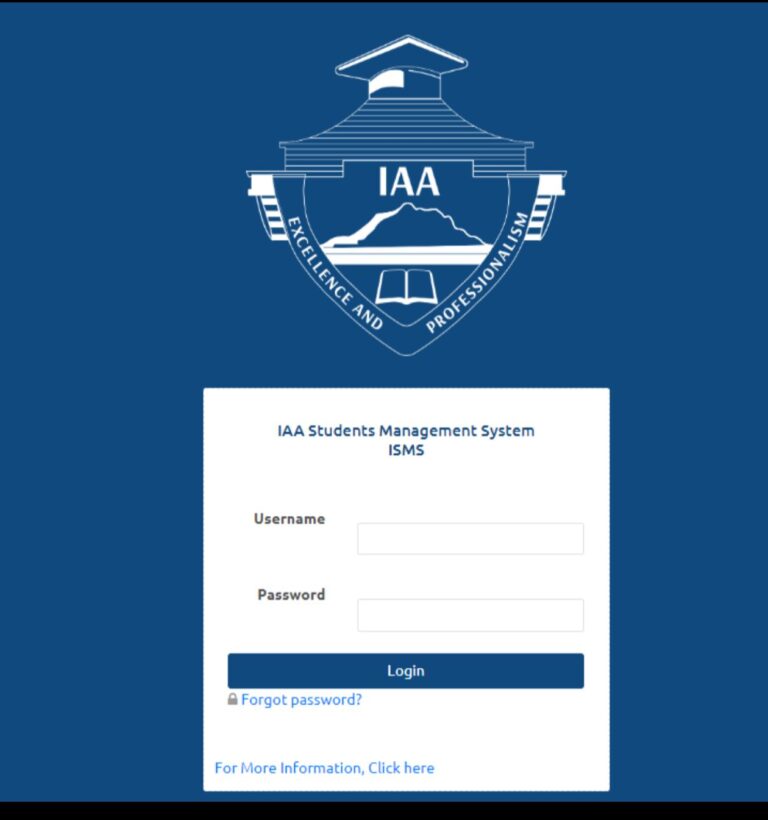 Access IAA Student Management System: ISMS IAA Login - Kasomi