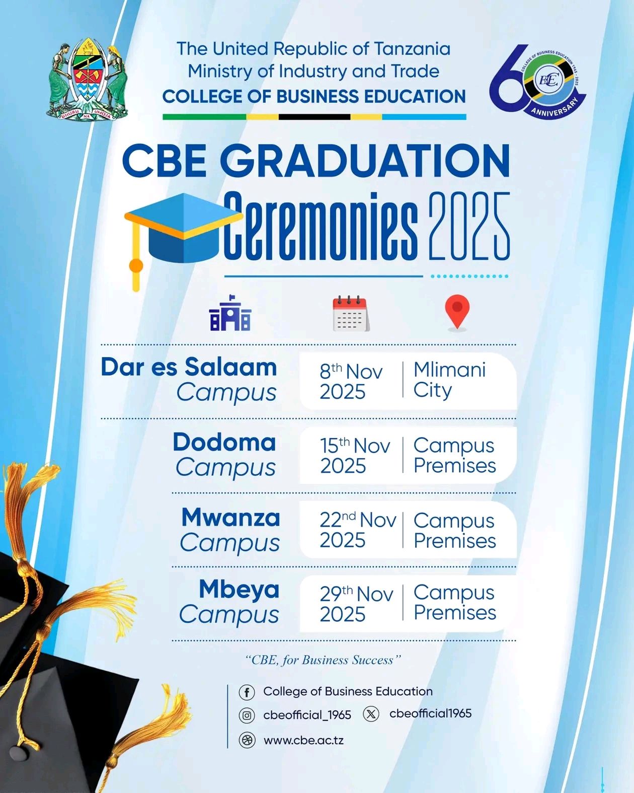 CBE Graduation Ceremonies 2025 - Kasomi